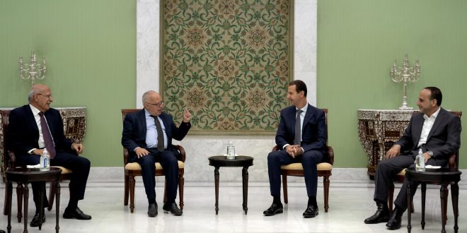 الرئيس الأسد لوفد من المؤتمر القومي الإسلامي: فكرة القومية بمعناها ...